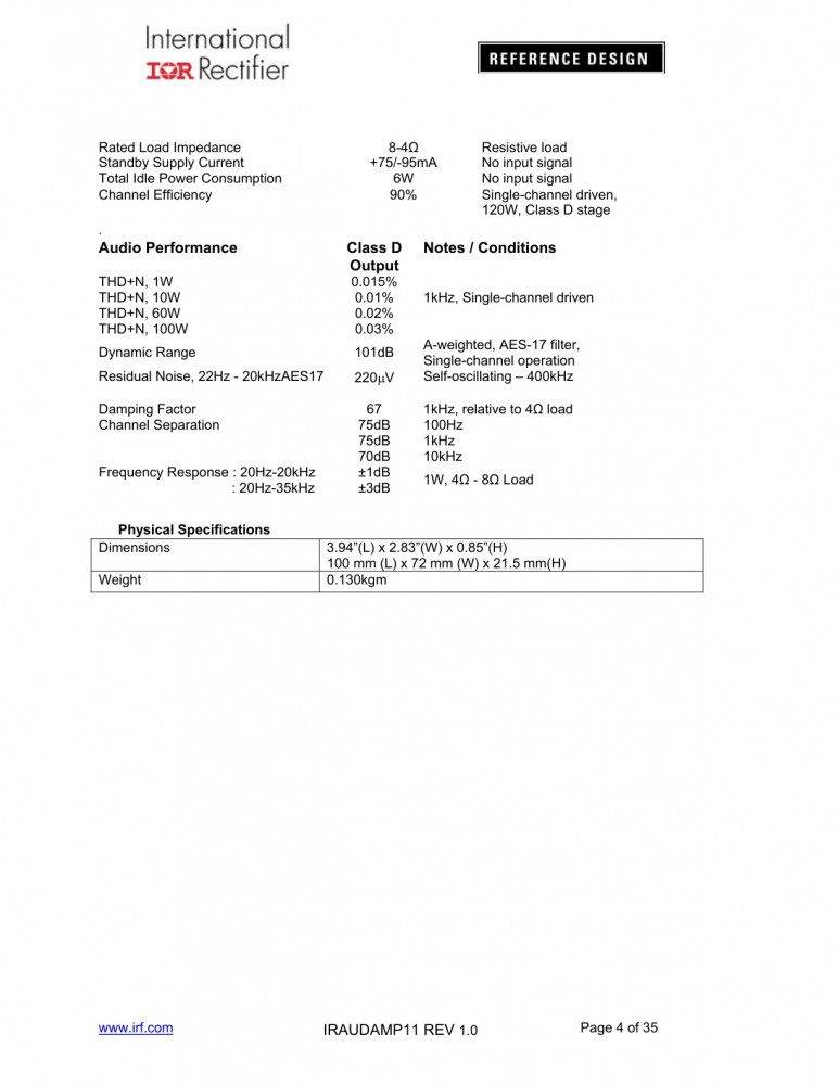 IRAUDAMP11 technical document page 4