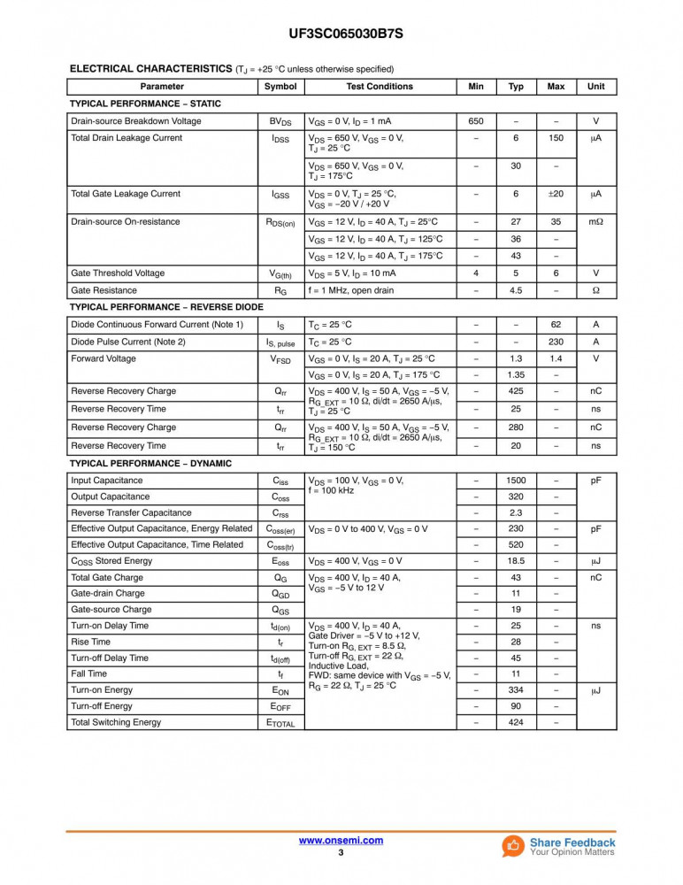 UF3SC065030B7S technical document page 3