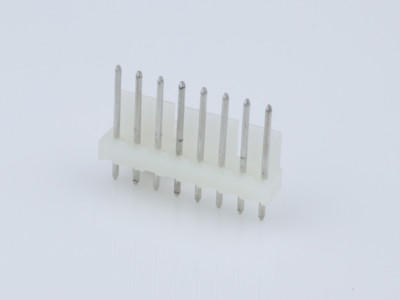 KK 396 Wire-to-Board Header, Vertical, Round Pin, with Polarizing Wall, 7 Circuits, Tin (Sn) Plating