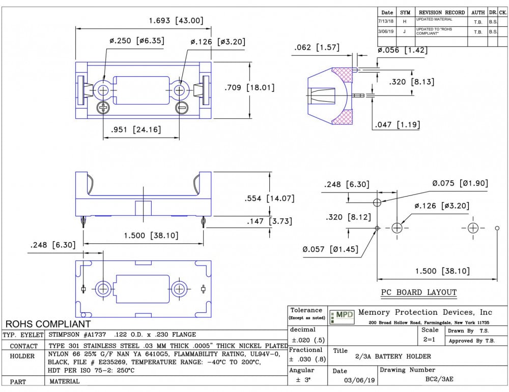 MPD BC2/3AE technical document page