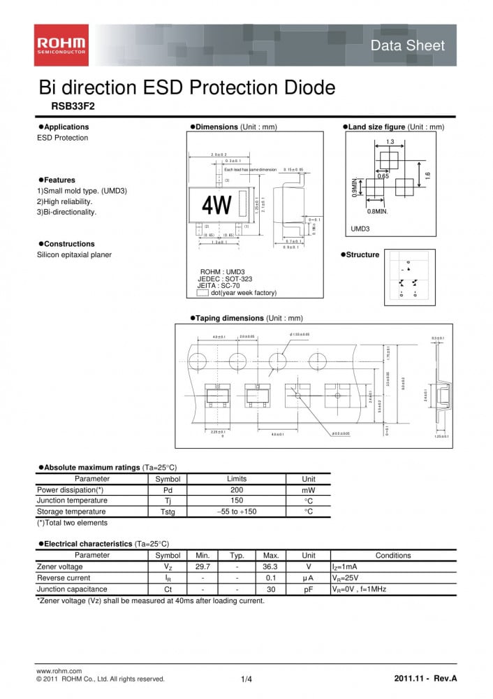 RSB33F2T106 technical document page 1