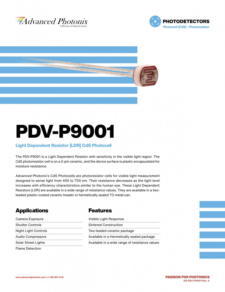 PDV-P9001 datasheet page 1