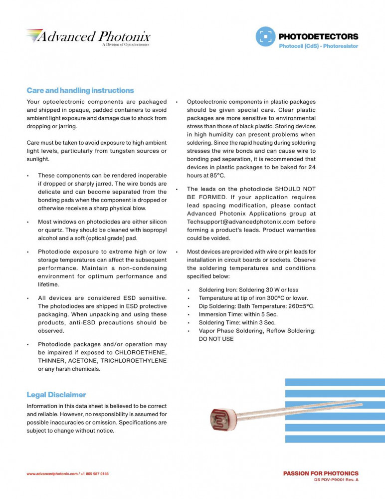 PDV-P9001 datasheet page 3