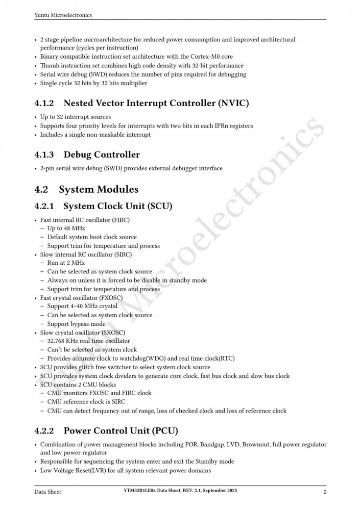 YTM32B1LE0x datasheet page 6