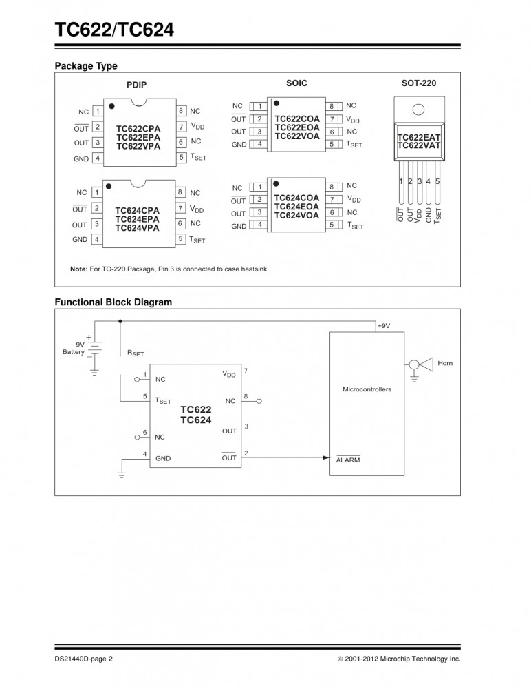 TC622 datasheet page 2