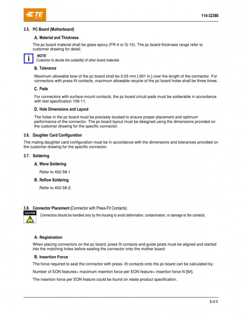 TE Connectivity 2340164-1 application specification page 3