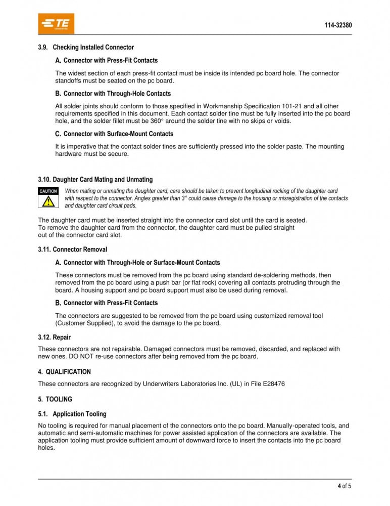TE Connectivity 2340164-1 application specification page 4