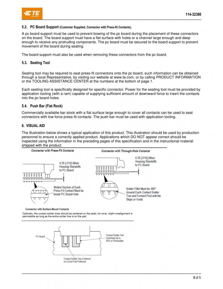TE Connectivity 2340164-1 application specification page 5