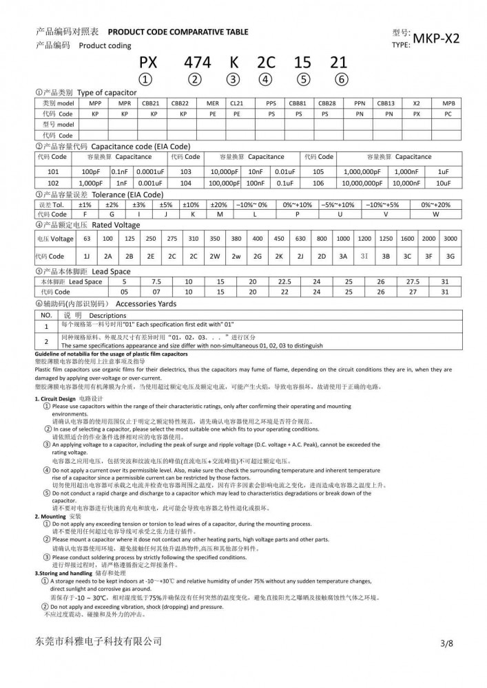 PX474K2C1521 specification page 3