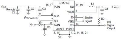 RT5701 - 3MHz 4A High Efficiency Step-Down Converter with I2C Interface