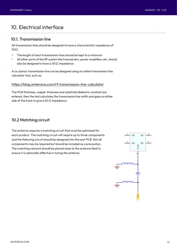 Calvus A10340H datasheet page 10