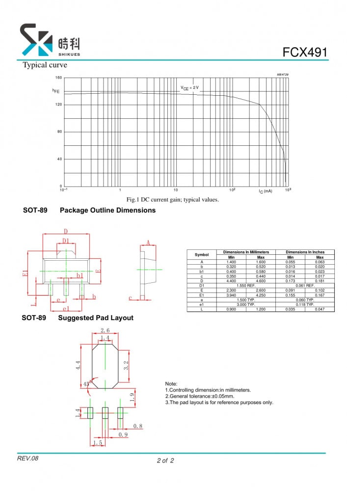 FCX491 datasheet page 2