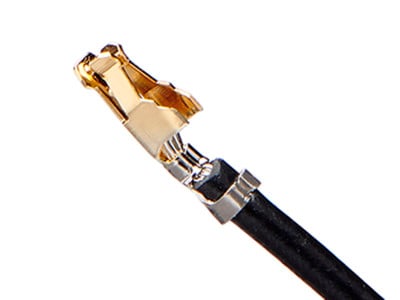Pre-Crimped Lead Milli-Grid Female-to-Milli-Grid Female, Gold (Au) Plating, 300.00mm Length, 24 AWG, Black