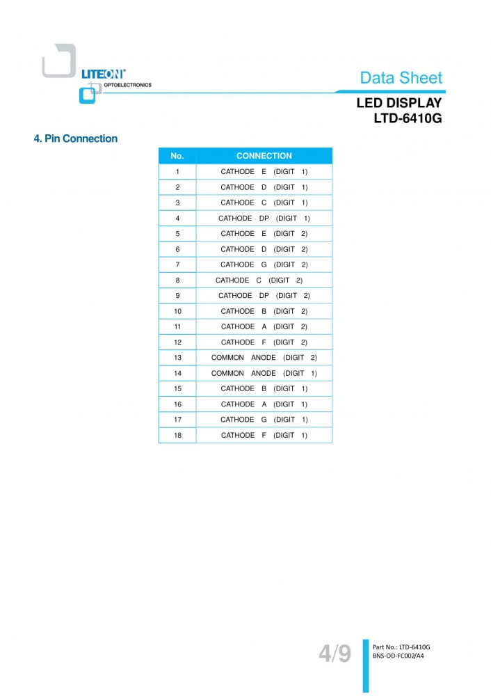 LTD-6410G datasheet page 5