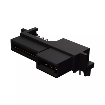 EXTreme LPHPower Receptacle Header, Right-Angle, 2 Power Contacts, 24 Signal Contacts, Select Gold (Au) Plating, for 2.36mm Thick PC Board, with Press-fit Plastic Pegs for sale