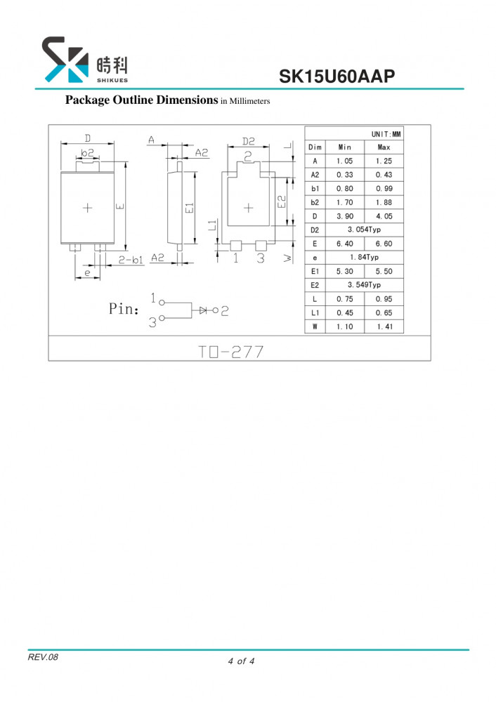 SK15U60AAP technical document page 4