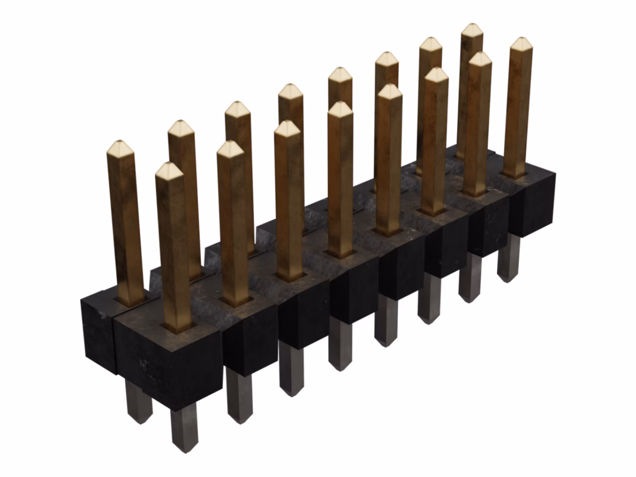 C-Grid Header, 2.54mm Pitch, Through Hole, Dual Row, Vertical, 16 Circuits, 0.75µm Gold (Au) Plating, Tray Packaging, Lead-Free for sale