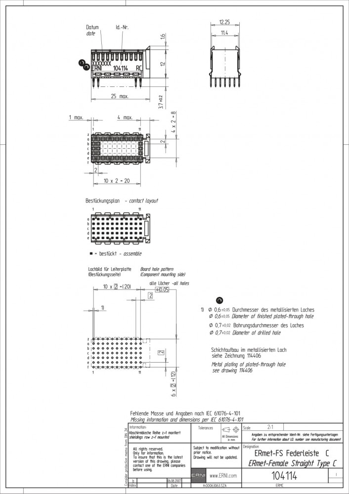 TE Connectivity 104114-E technical drawing