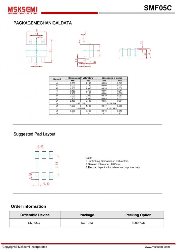 SMF05C datasheet page 5