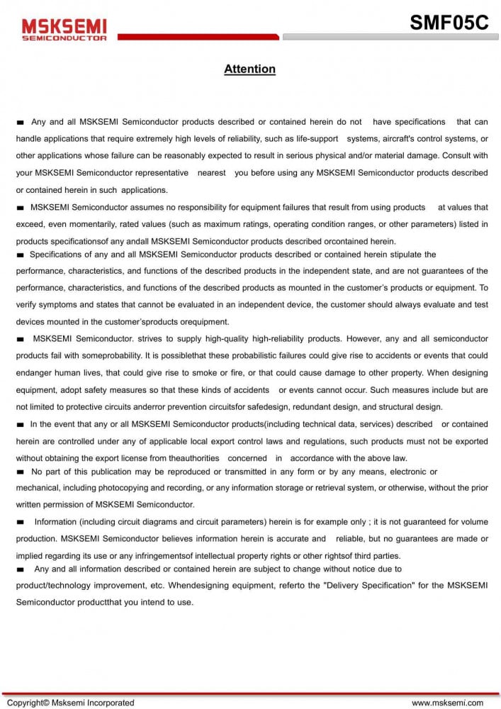 SMF05C datasheet page 6