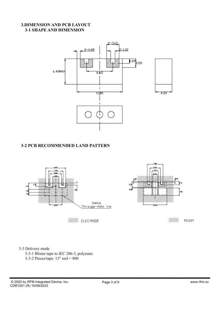 CDR1001 technical document page 3