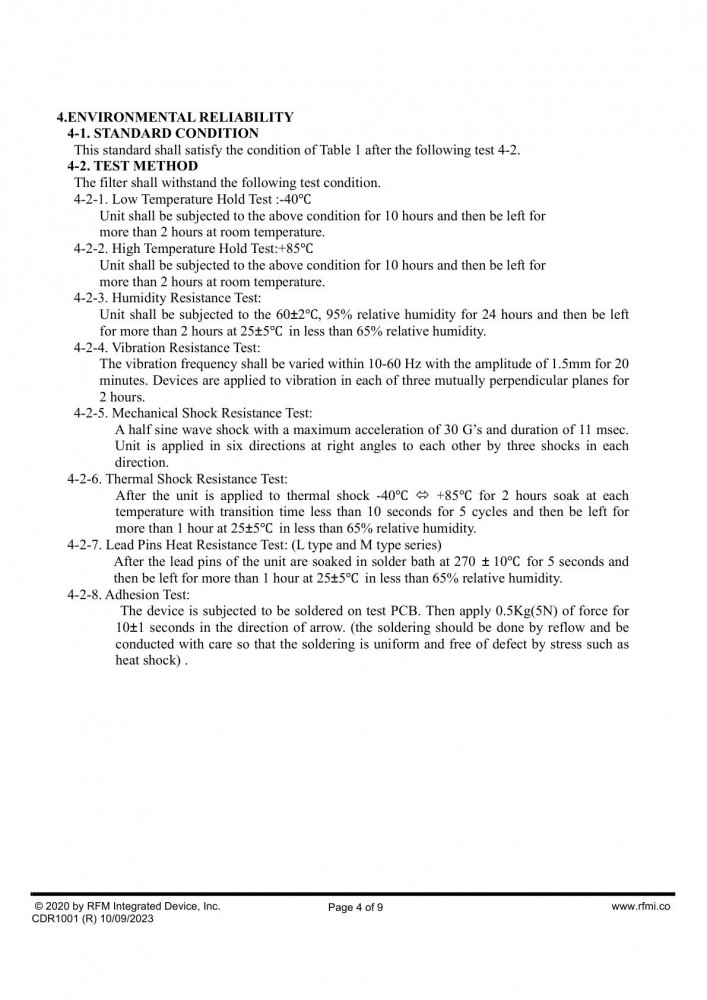 CDR1001 technical document page 4