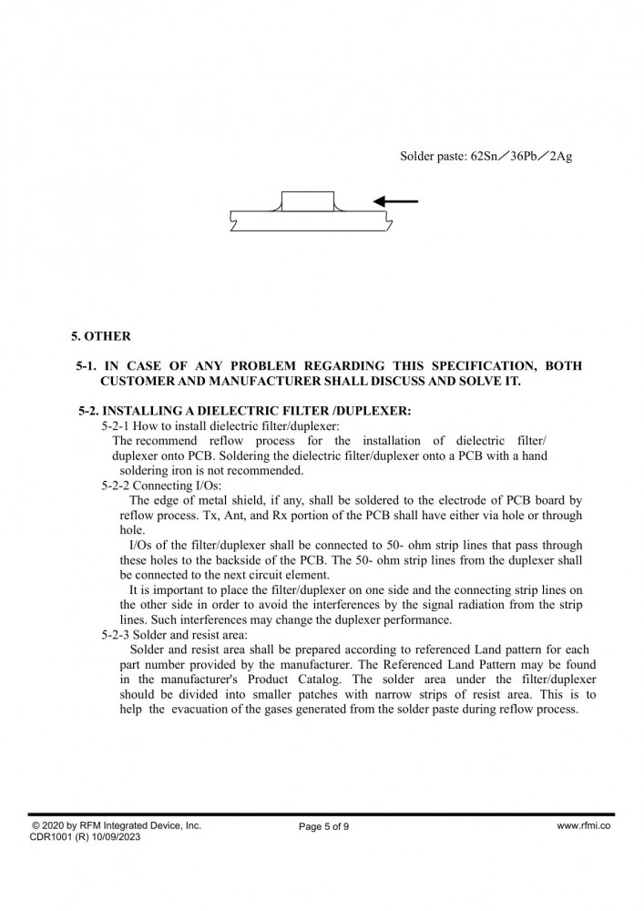 CDR1001 technical document page 5