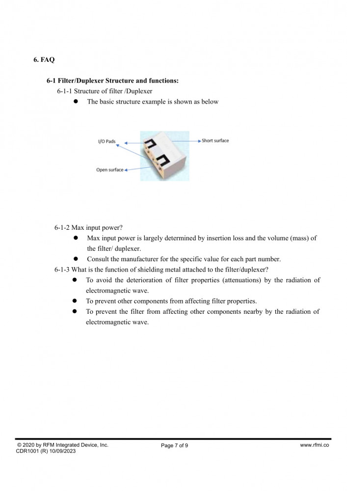 CDR1001 technical document page 7