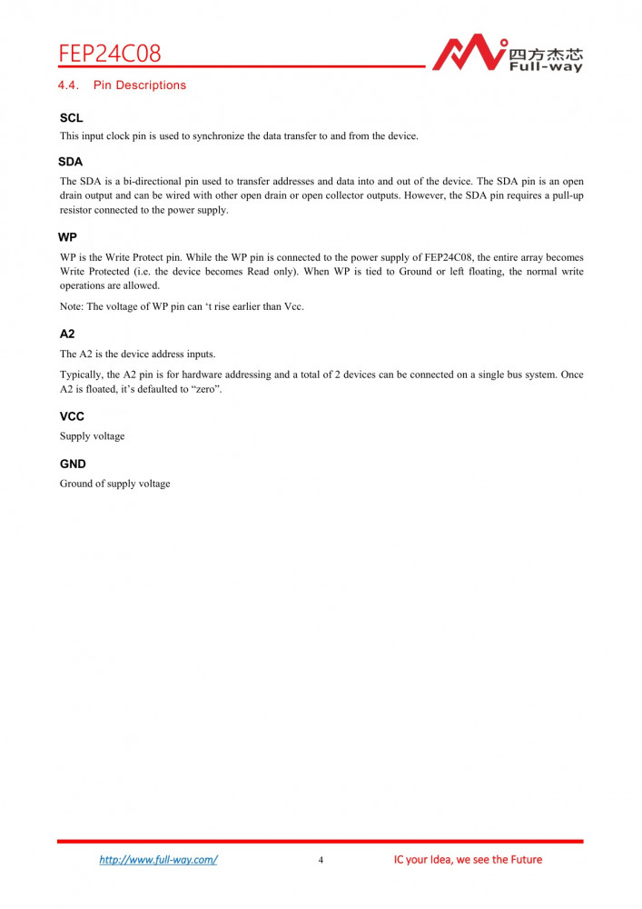 FEP24C08 datasheet page 4