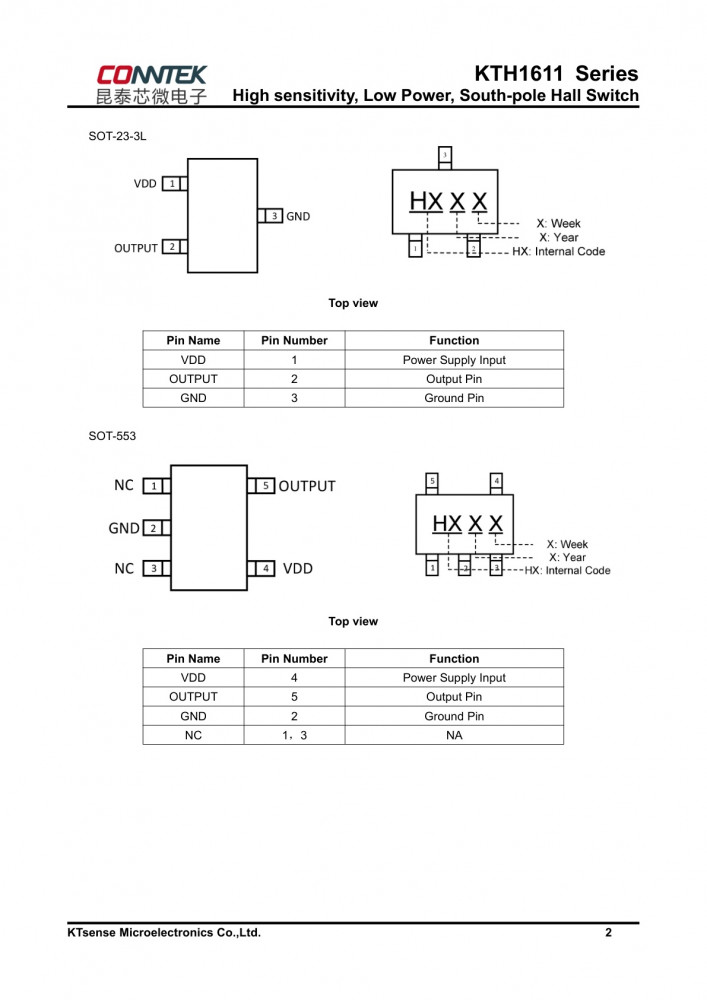 KTH1611 datasheet page 2