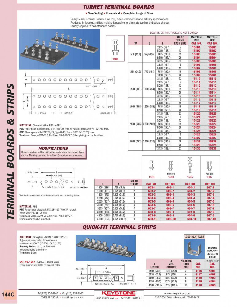 LEA NETWORKS 15102 terminal board catalog reference image