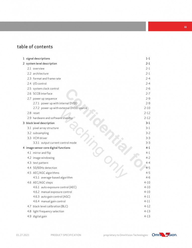 OV05640-A71A-1B datasheet page 5