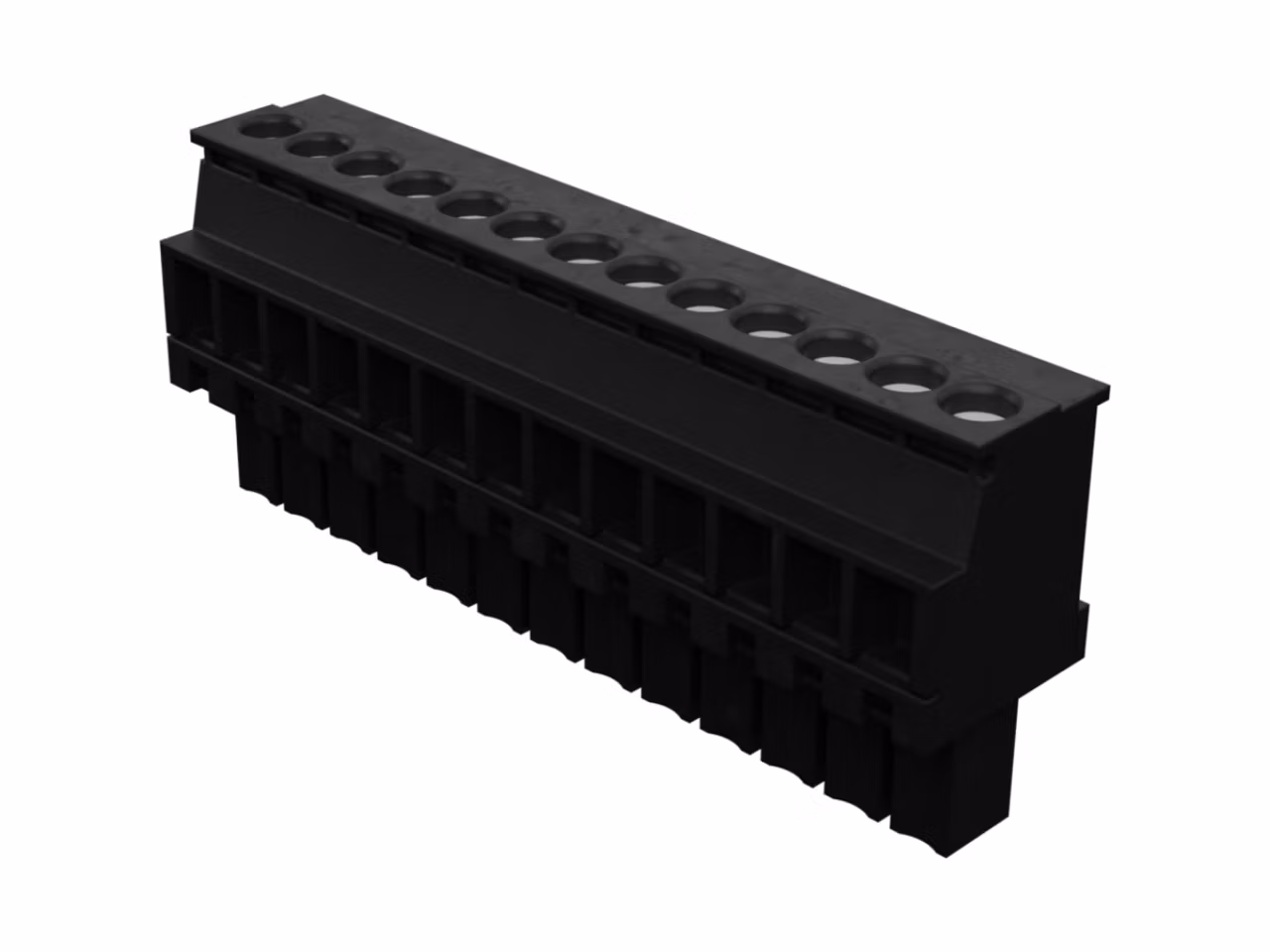3.50mm Pitch Eurostyle Vertical Plug, with Standard Imprinting, Rear Wire Entry, Black, 13 Circuits for sale