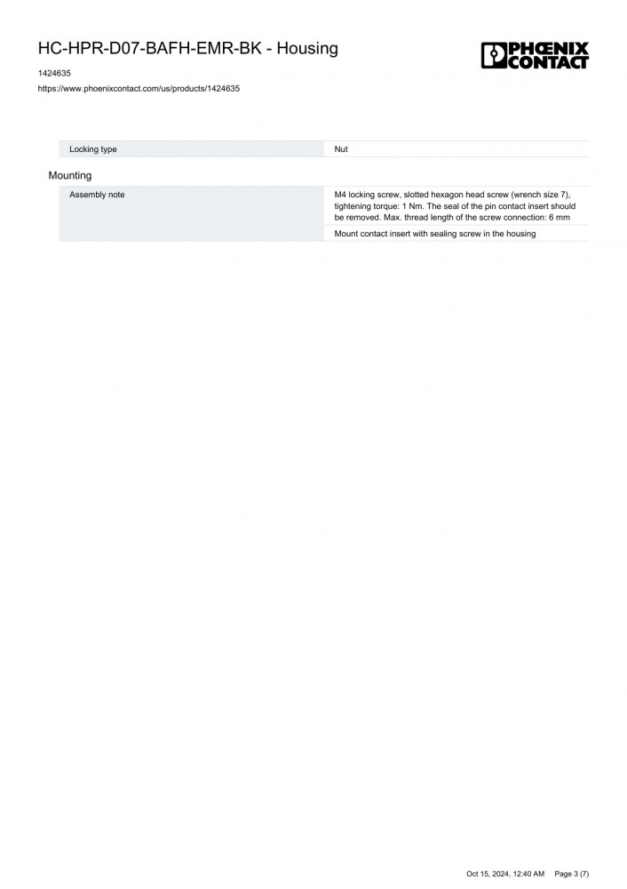 Phoenix Contact 1424635 technical document page 3
