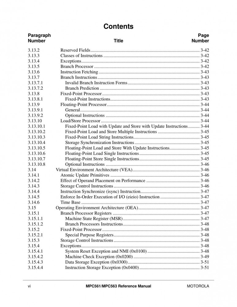 MPC561/MPC563 reference manual page 6