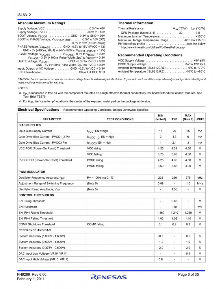 ISL6312IRZ-T technical document page 6