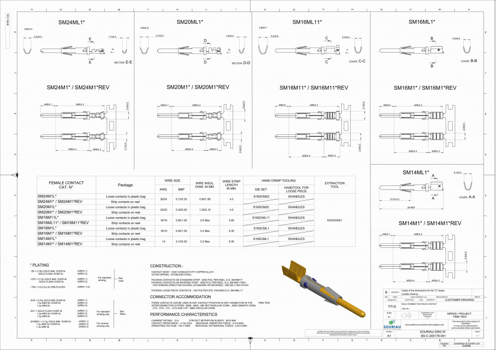 EATON SM16M1S31 technical drawing document