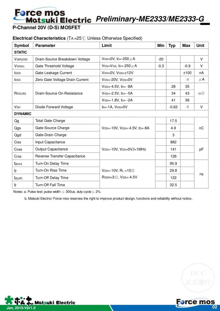 ME2333-G datasheet page 2