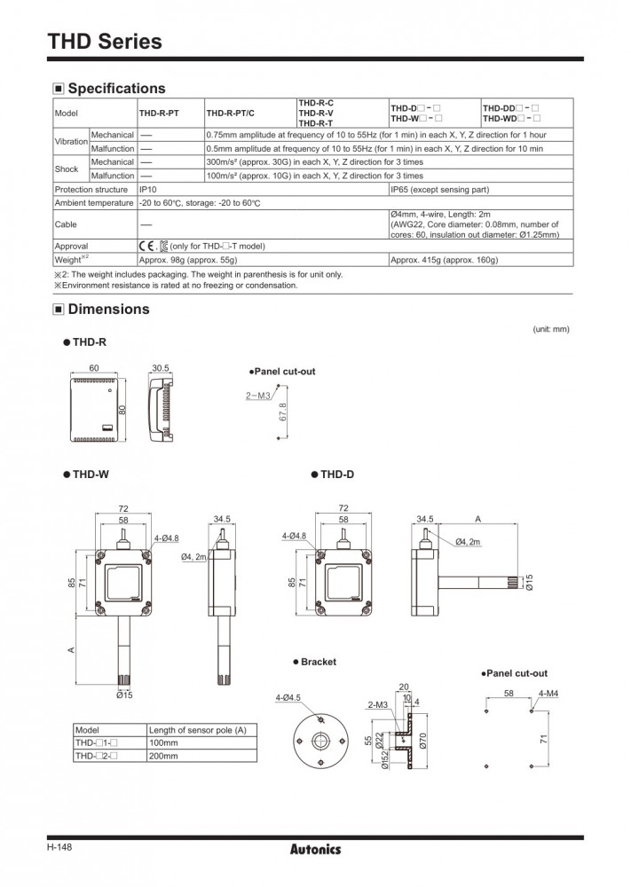 THD Series technical document page 2