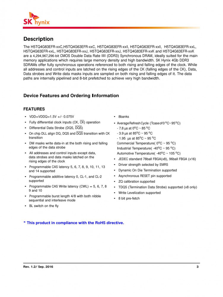 H5TQ4G63EFR-RDC datasheet page 3