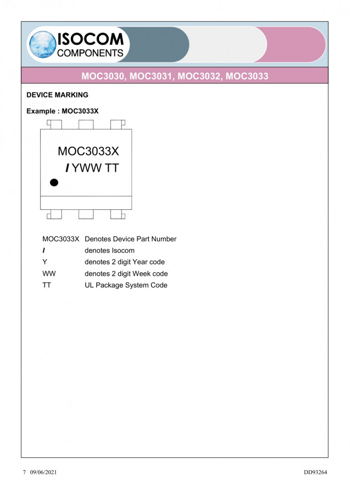 MOC3032 datasheet page 7