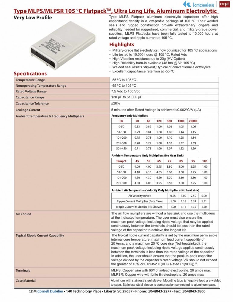 MLPS datasheet page 1