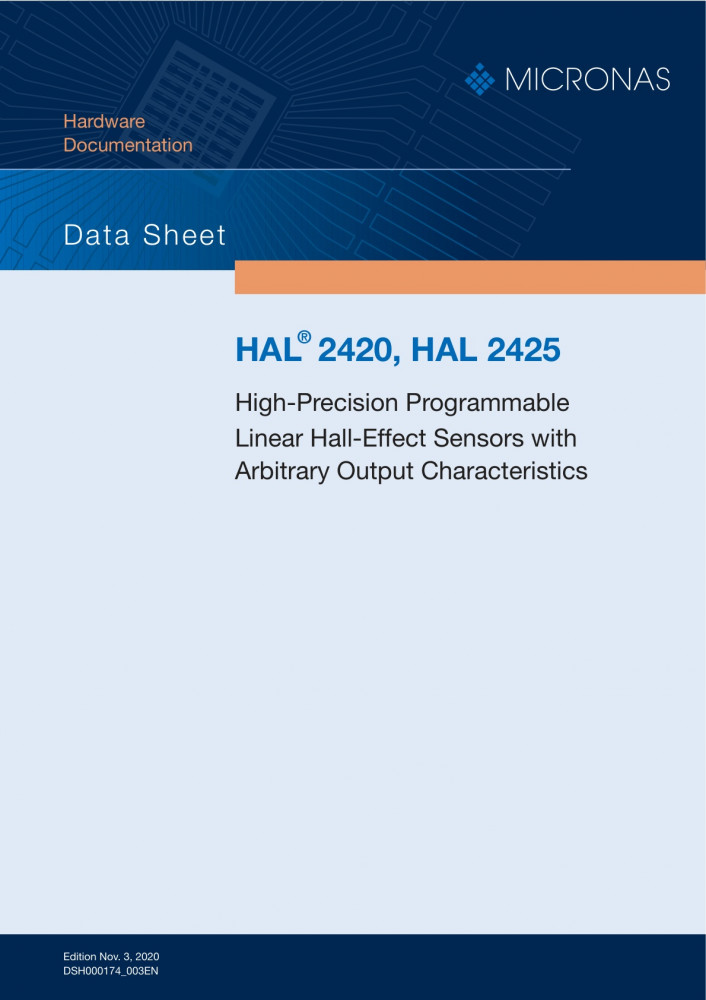 HAL 2425 datasheet preview, page 1