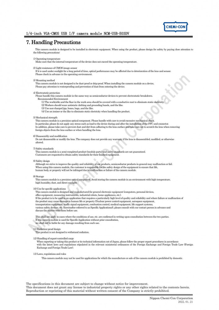 NCM-USB-E03DV technical document page 4