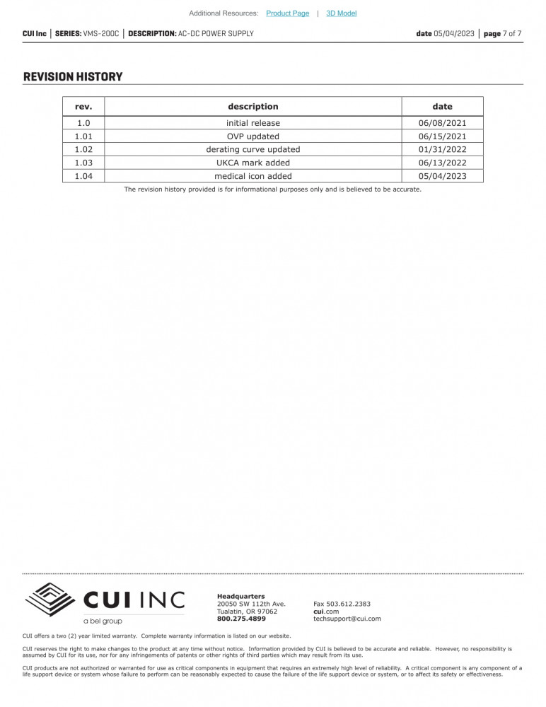 VMS-200C-12-CNF datasheet page 7