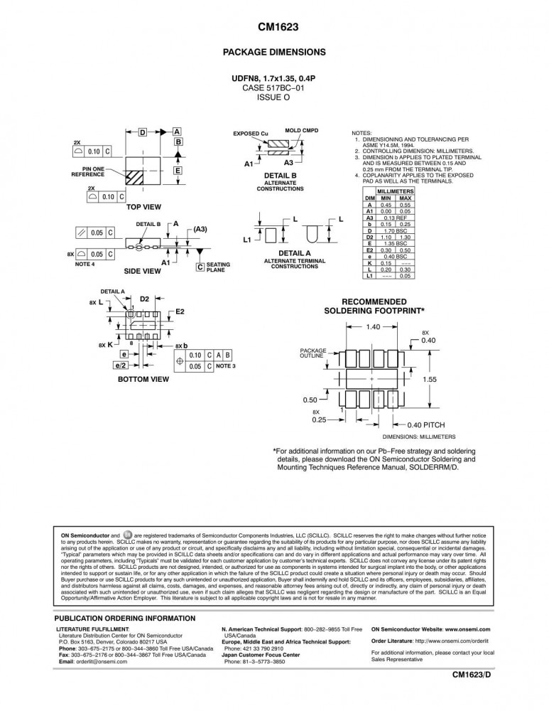 CM1623 datasheet page 7