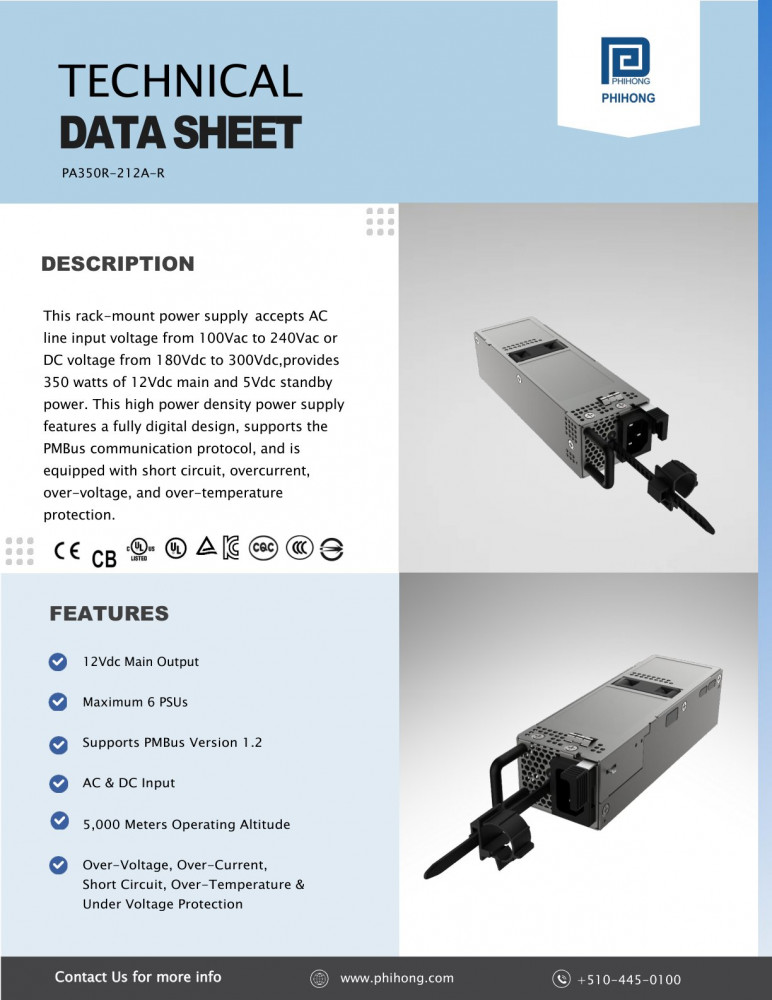 PA350R-212A-R datasheet page 1