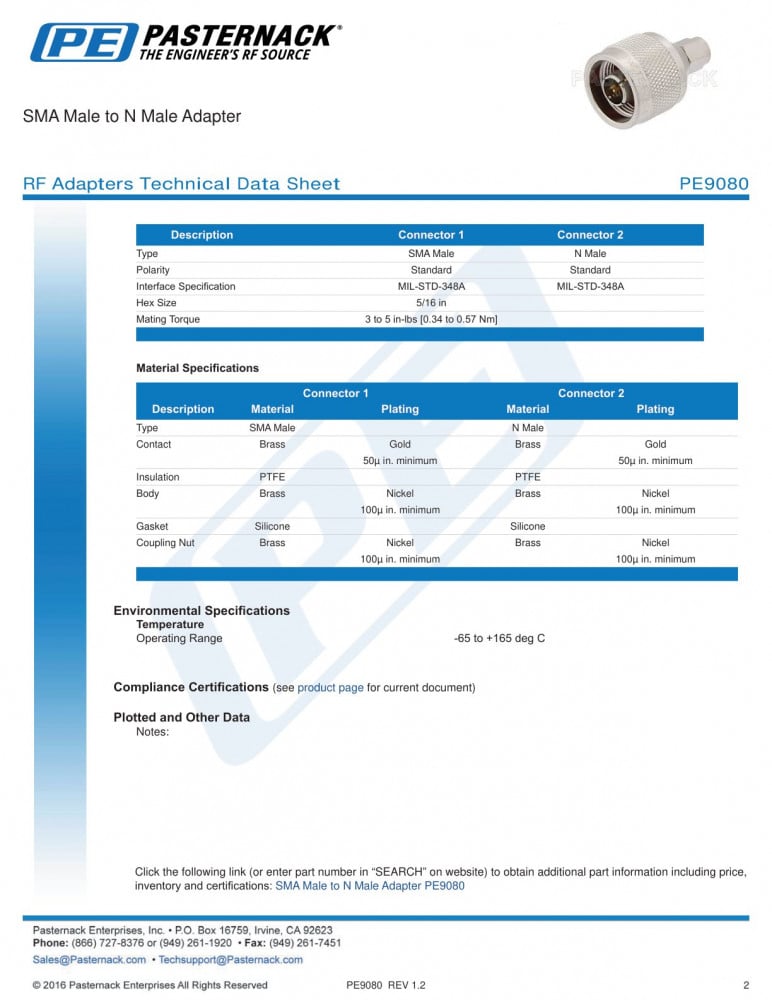 PE9080 technical document page 2