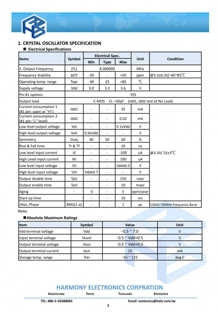 HELE HSO751S datasheet page 4