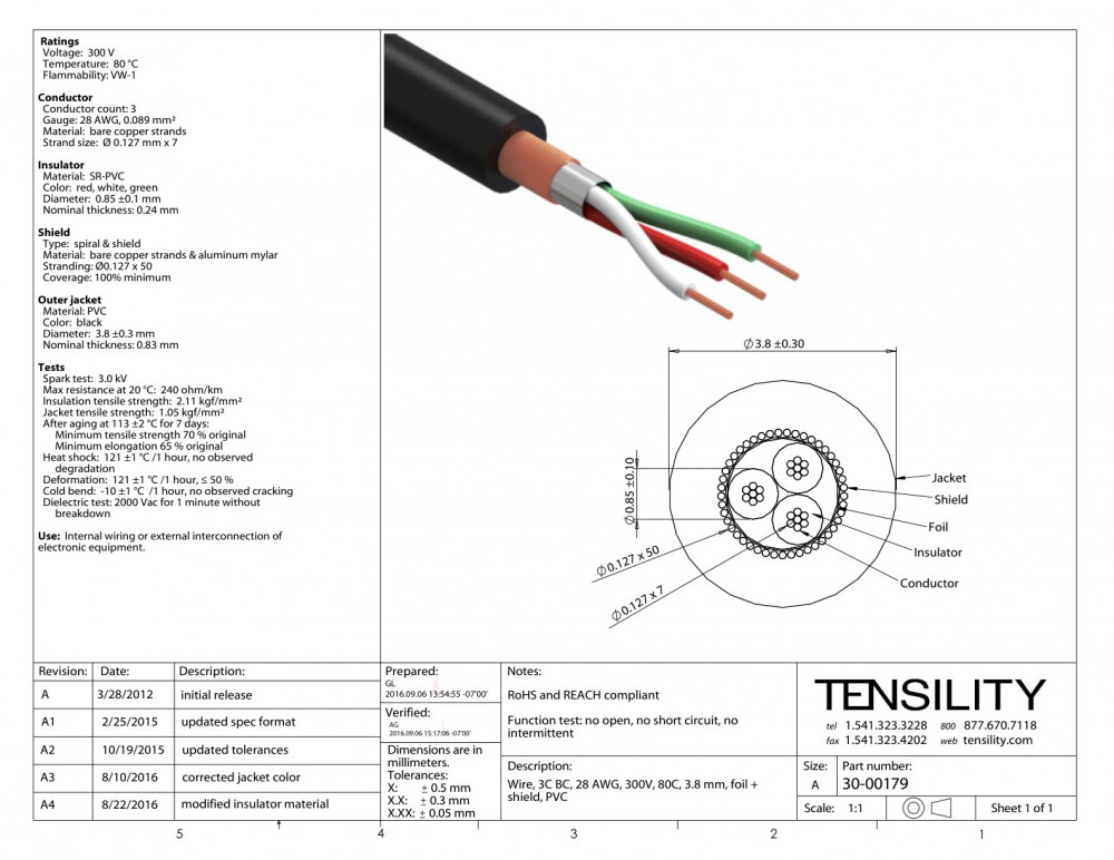 Tensility International 30-00179 product drawing preview